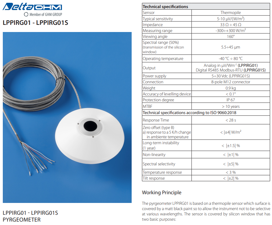 세인교정기기(주) - 제품소개 - 10. 기상측정교정기 - ② 강우/강설/풍속/기압/일사 Pyrgeometer for Far ...
