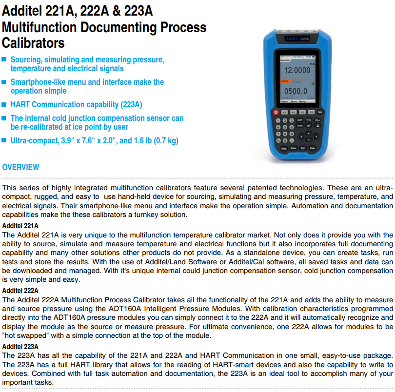 세인교정기기(주) - 제품소개 - 1. 온도 (접촉식) - ⑥ 다기능포터블교정기 Multifunction Documenting ...