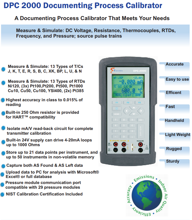 세인교정기기(주) - 제품소개 - 1. 온도 (접촉식) - ⑥ 다기능포터블교정기 Portable Documenting ...