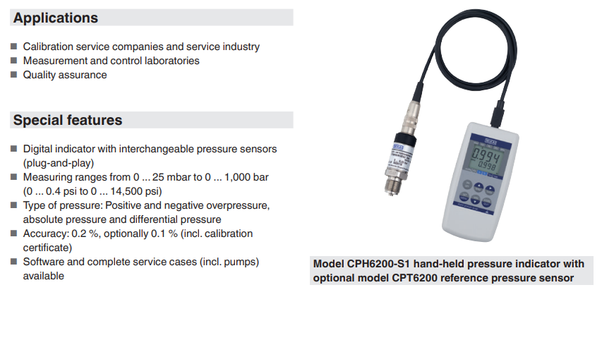 세인교정기기(주) - 제품소개 - 3. 압력측정교정기 - ④ 포타블 압력교정기 Hand-held pressure ...