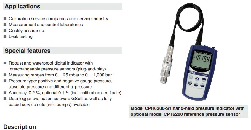 세인교정기기(주) - 제품소개 - 3. 압력측정교정기 - ④ 포타블 압력교정기 Hand-held pressure ...