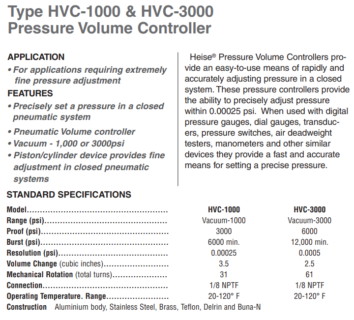 세인교정기기(주) - 제품소개 - 3. 압력측정교정기 - ⑤ 자동압력 교정기/조절기 Fine Pressure Volume ...
