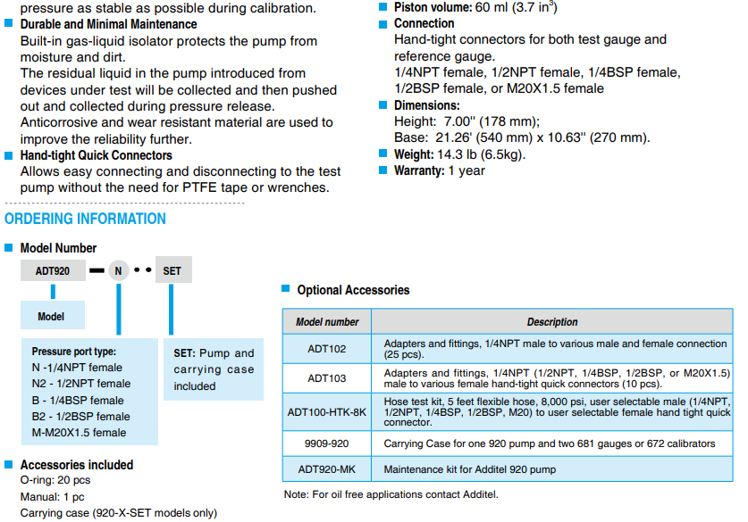 세인교정기기(주) - 제품소개 - 3. 압력측정교정기 - ⑧ 압력교정용 핸드펌프 High Pressure Test Pump ...